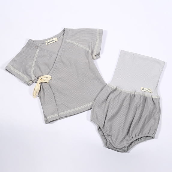 HAYIMI Kids Baby Boys Girls Summer Outfits Soft Knit Short Sleeve Tops ...