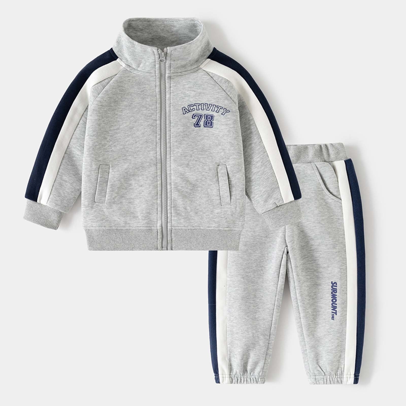 HAYIMI Kids Boys 2 Piece Casual Sportswear Outfit Sets Comfortable And ...