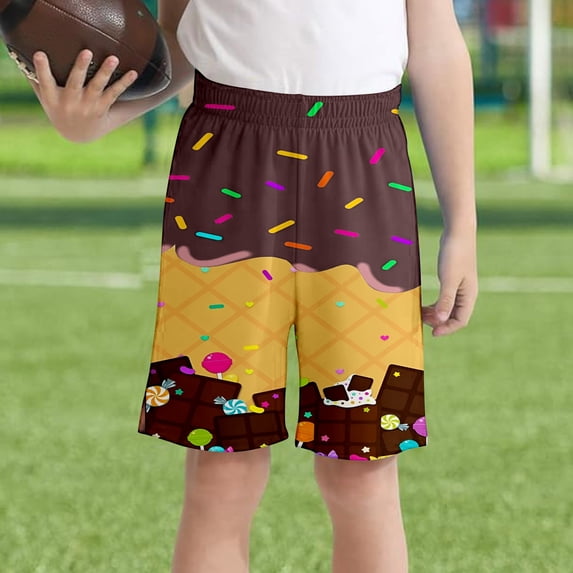 HAYIMI Kids Boys Baseball Shorts Toddler Ice Cream Summer Casual ...