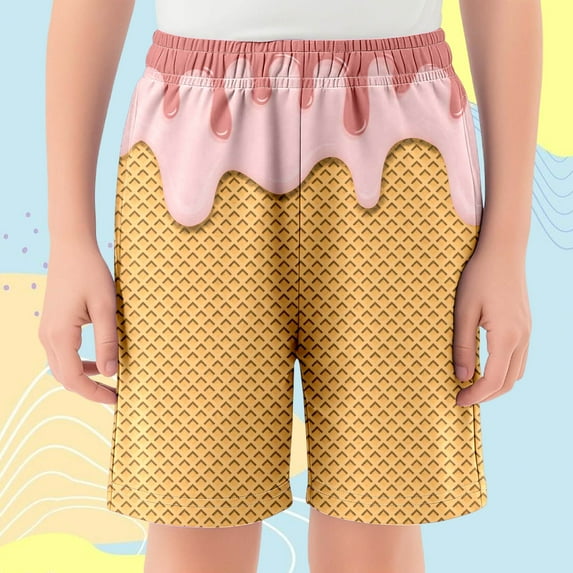 HAYIMI Kids Boys Baseball Shorts Toddler Ice Cream Summer Casual ...
