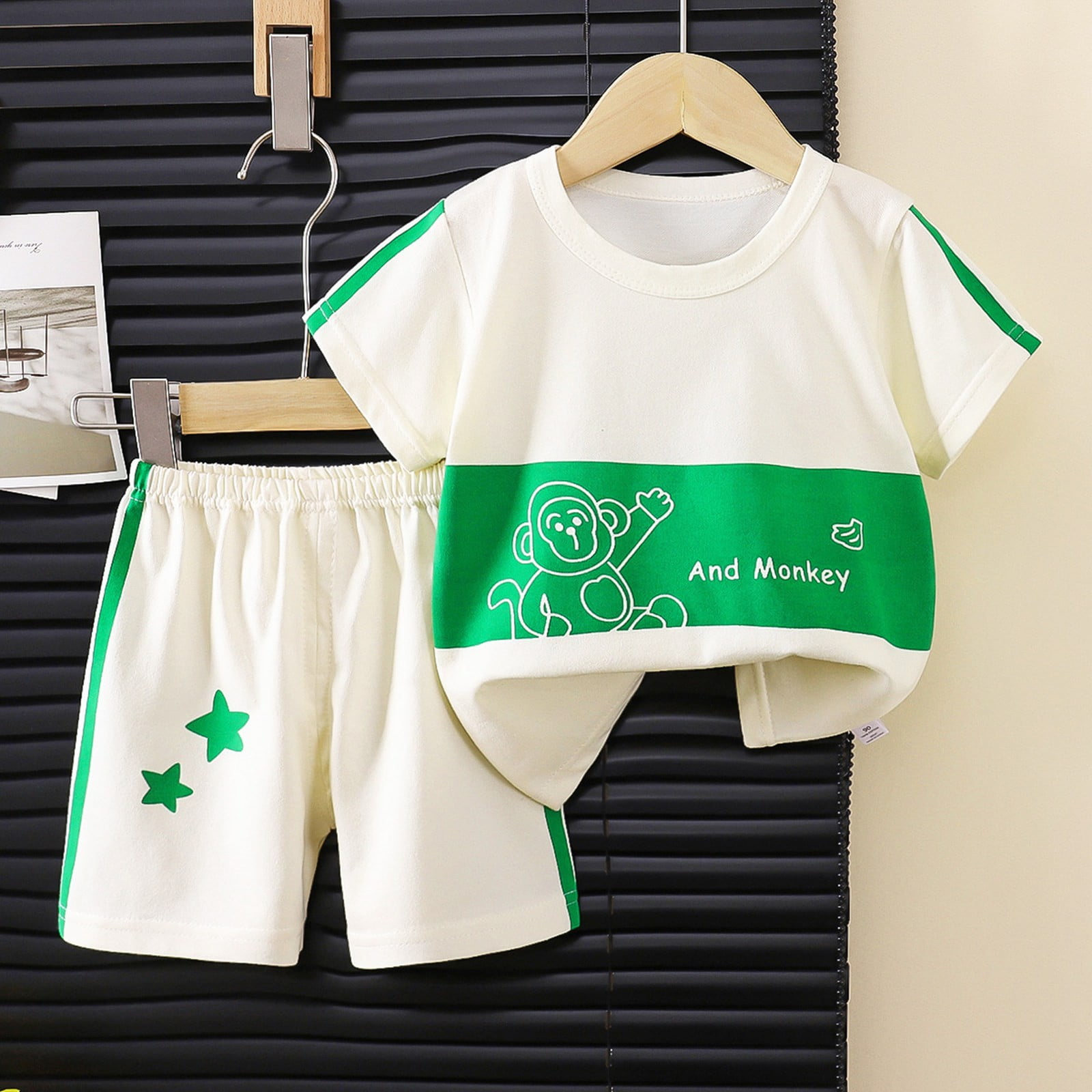 HAYIMI Kids Boys Casual Outfits For Everyday Play Comfortable O-Neck ...