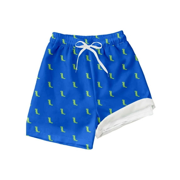 HAYIMI Kids Boys Fashion Swim Trunks With Compression Liner Stretch ...