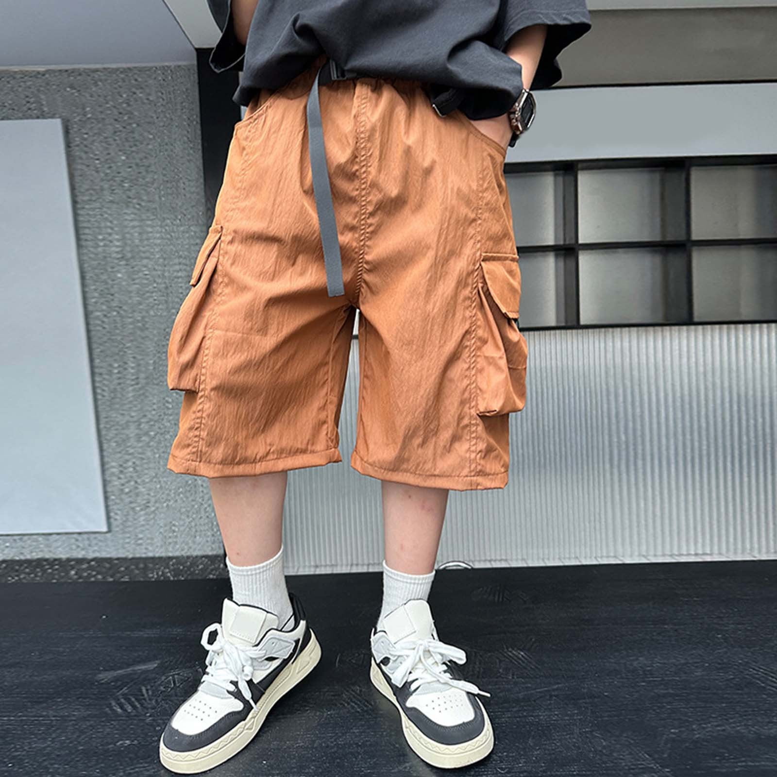 HAYIMI Kids Boys Pants For Daily Wear Loose Fit Versatile Utility Style ...