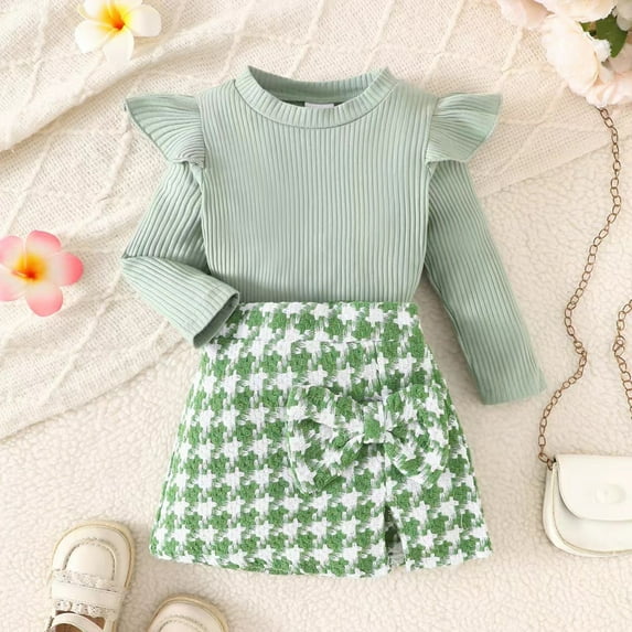 HAYIMI Kids Fall Winter Long Sleeve Outfit Sets Toddler Little Girls ...