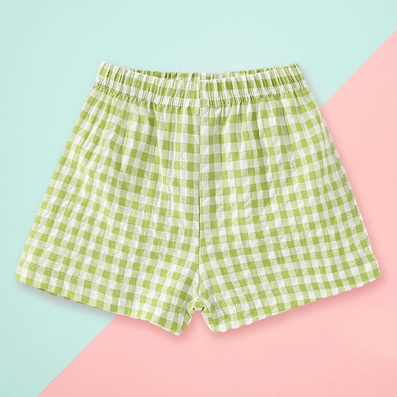 HAYIMI Kids Girls Plaid Casual Shorts Little Girls Wear Lightweight ...