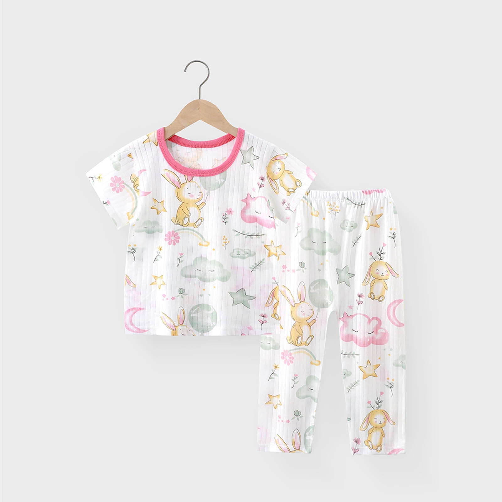 HAYIMI Kids Girls Summer Outfits Toddler Baby Girl Soft Short Sleeve ...