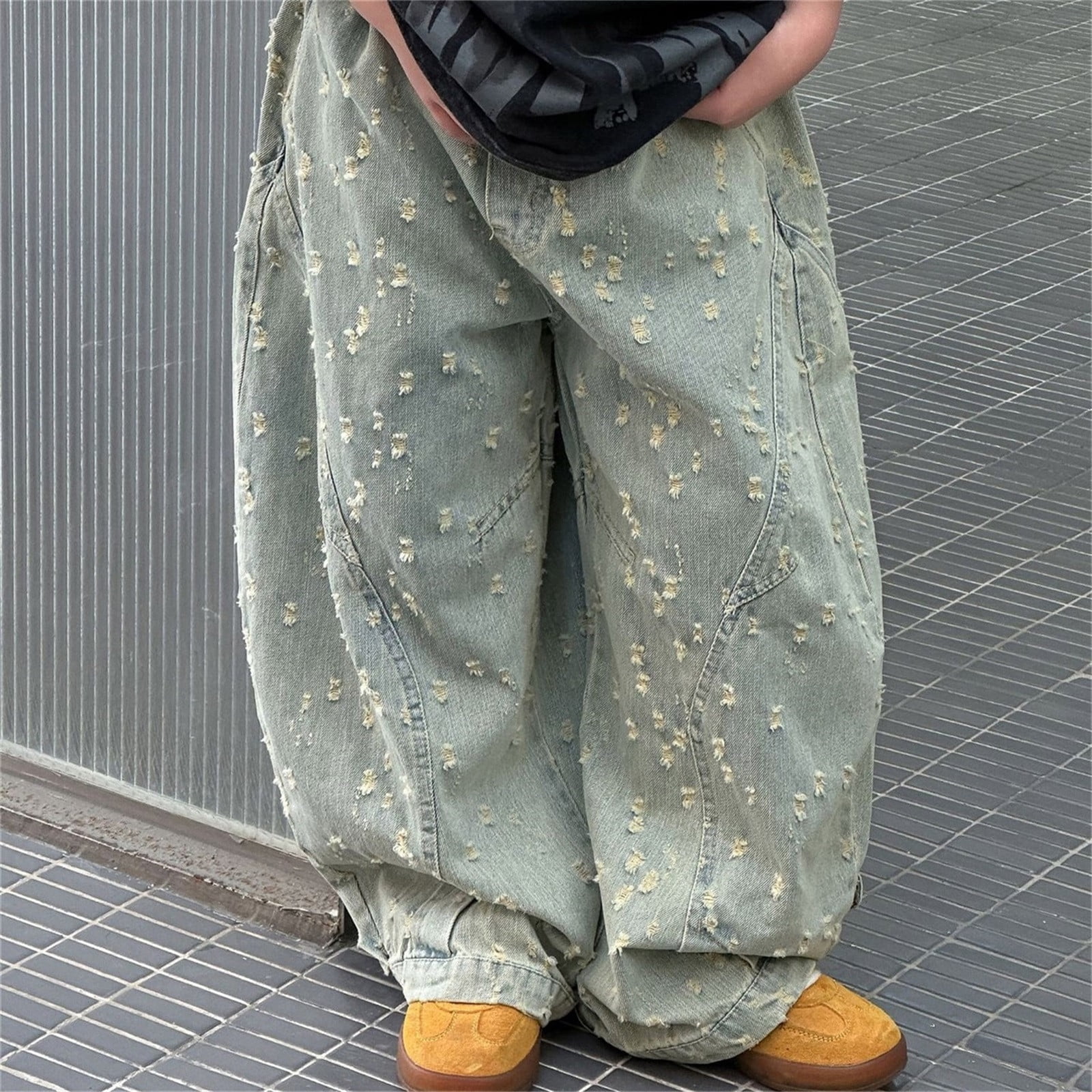 HAYIMI Kids Pants Boys' Baggy Jeans Straight Leg Jeans With Pockets ...