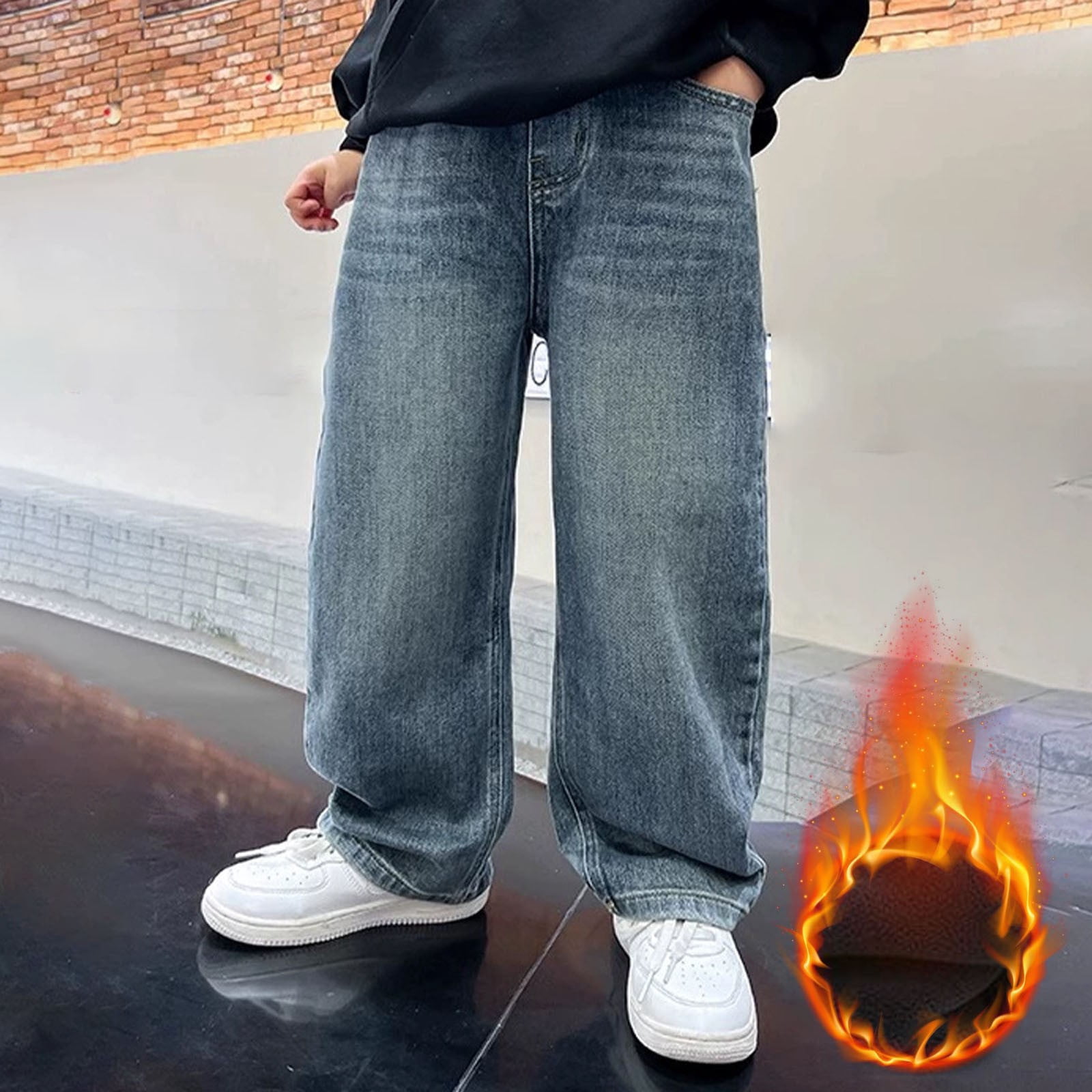 HAYIMI Kids Pants Boys Wide Leg Pants For Casual Wear Fashionable ...