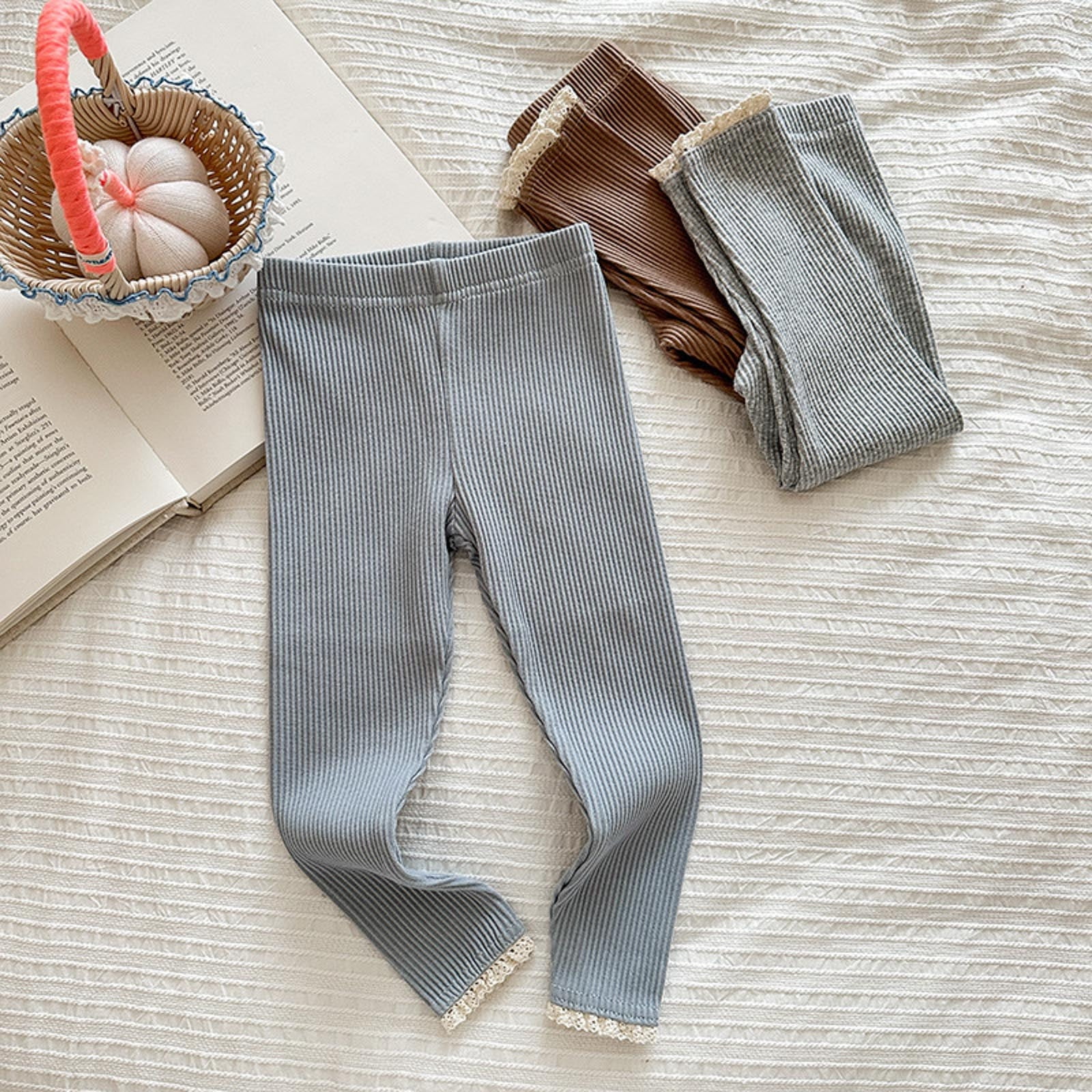 HAYIMI Kids Pants Micro Flare Pants Girl's Stretch Outer Layer Leggings ...