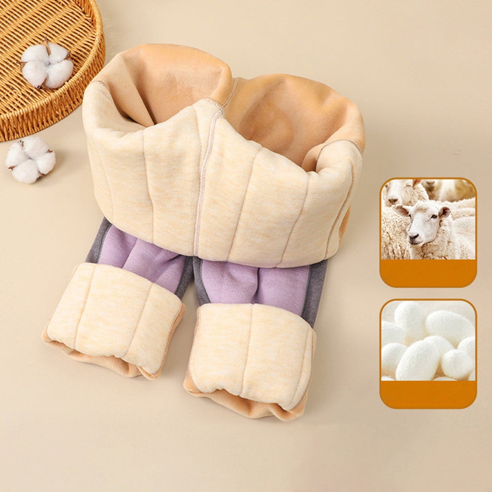 HAYIMI Kids Pants Wear Thickened Children Silk Pants With A Base Layer ...