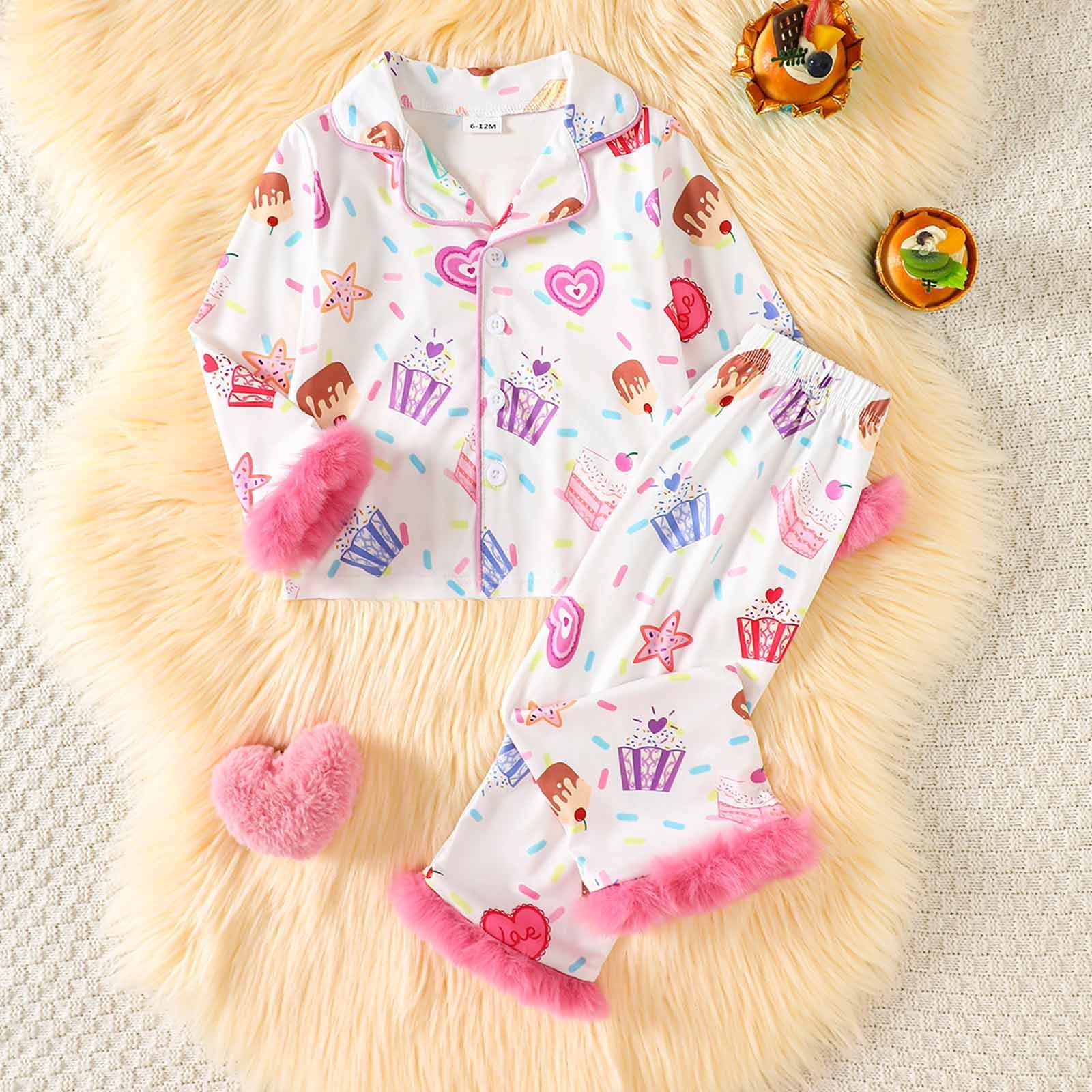 HAYIMI Kids Toddler Girls Long Sleeve Birthday Cartoon Prints Tops O ...