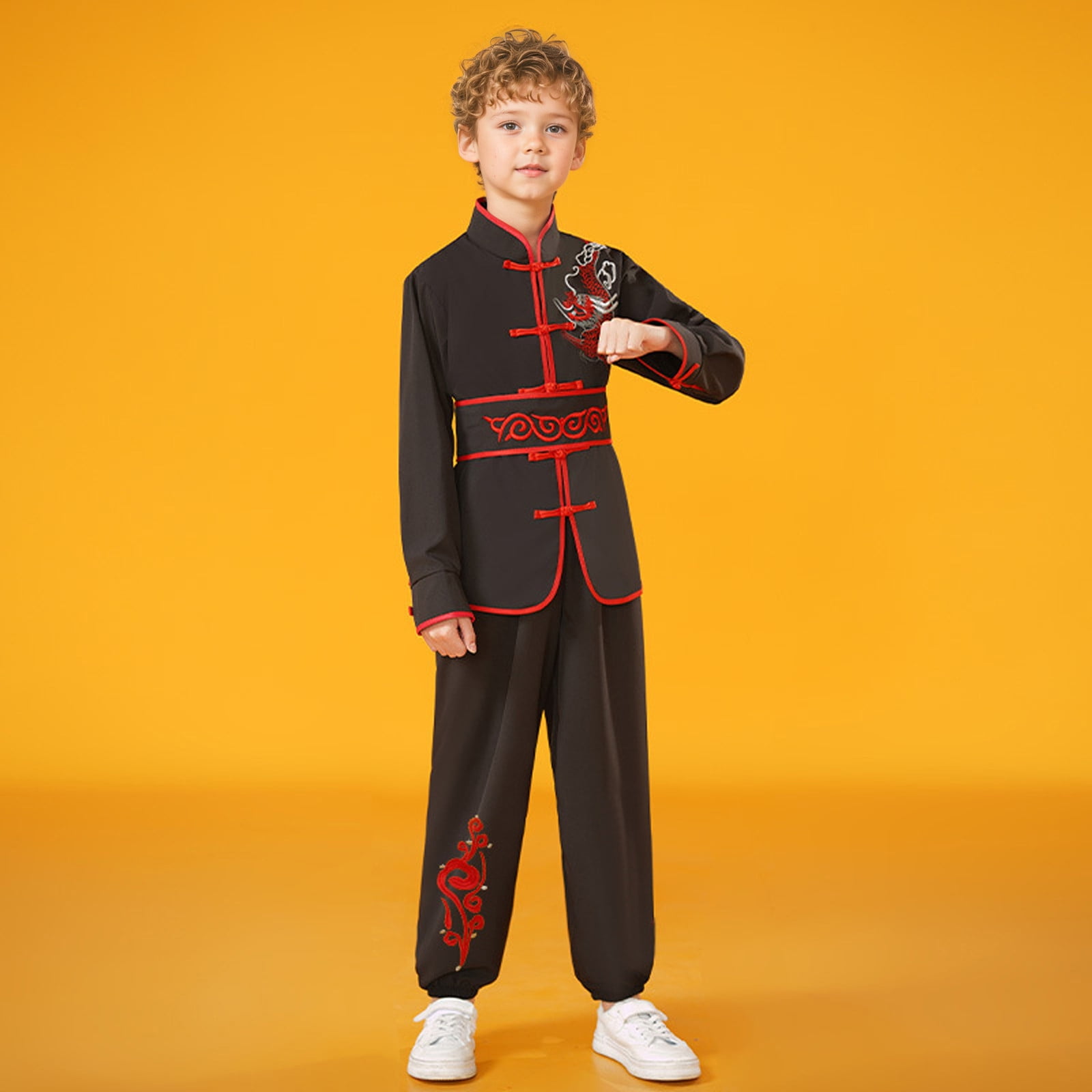 HAYIMI Kids Tracksuits Children Unisex Long Sleeve Shirt With Karate ...