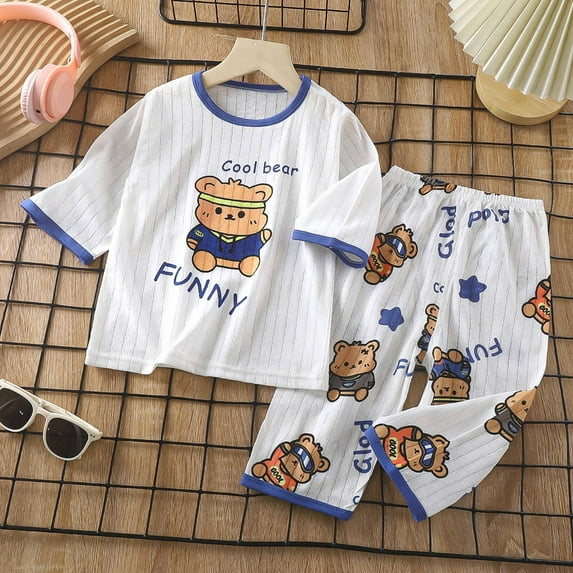 HAYIMI Toddler Boys Outfits Set Kids Long Sleeve O-Neck Tshirt Pants ...