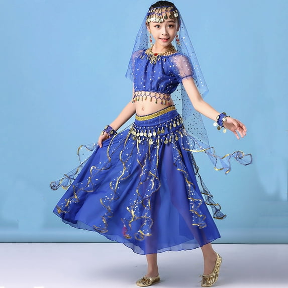 HAYIMI Toddler Girls Dance Performance Short Sleeve Outfit Sets Stage ...