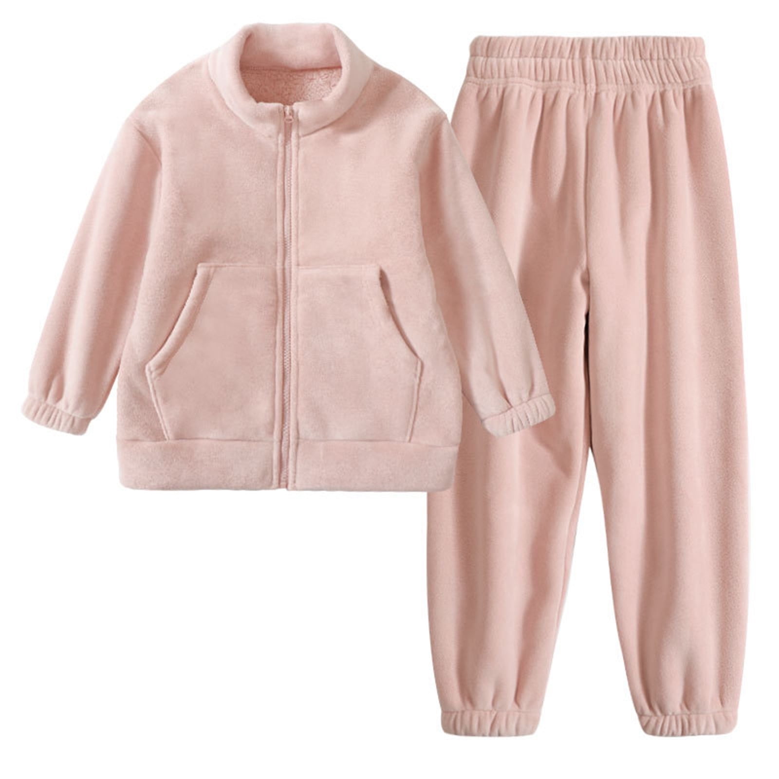 HAYIMI Toddler Girls Winter Cozy Thermal Home Tops Pants Two Piece ...