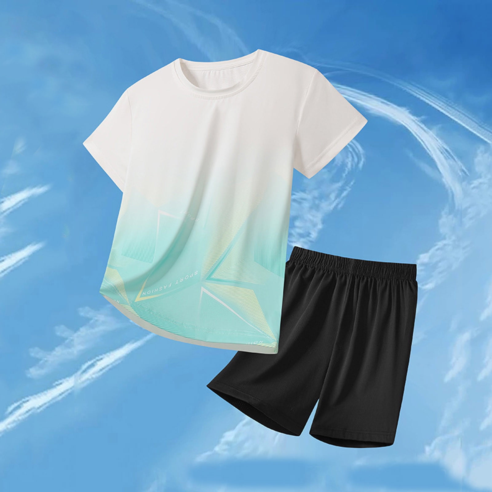 HAYIMI Toddler Kids Sports Outfit Boys Girls Summer Breathable O-Neck ...