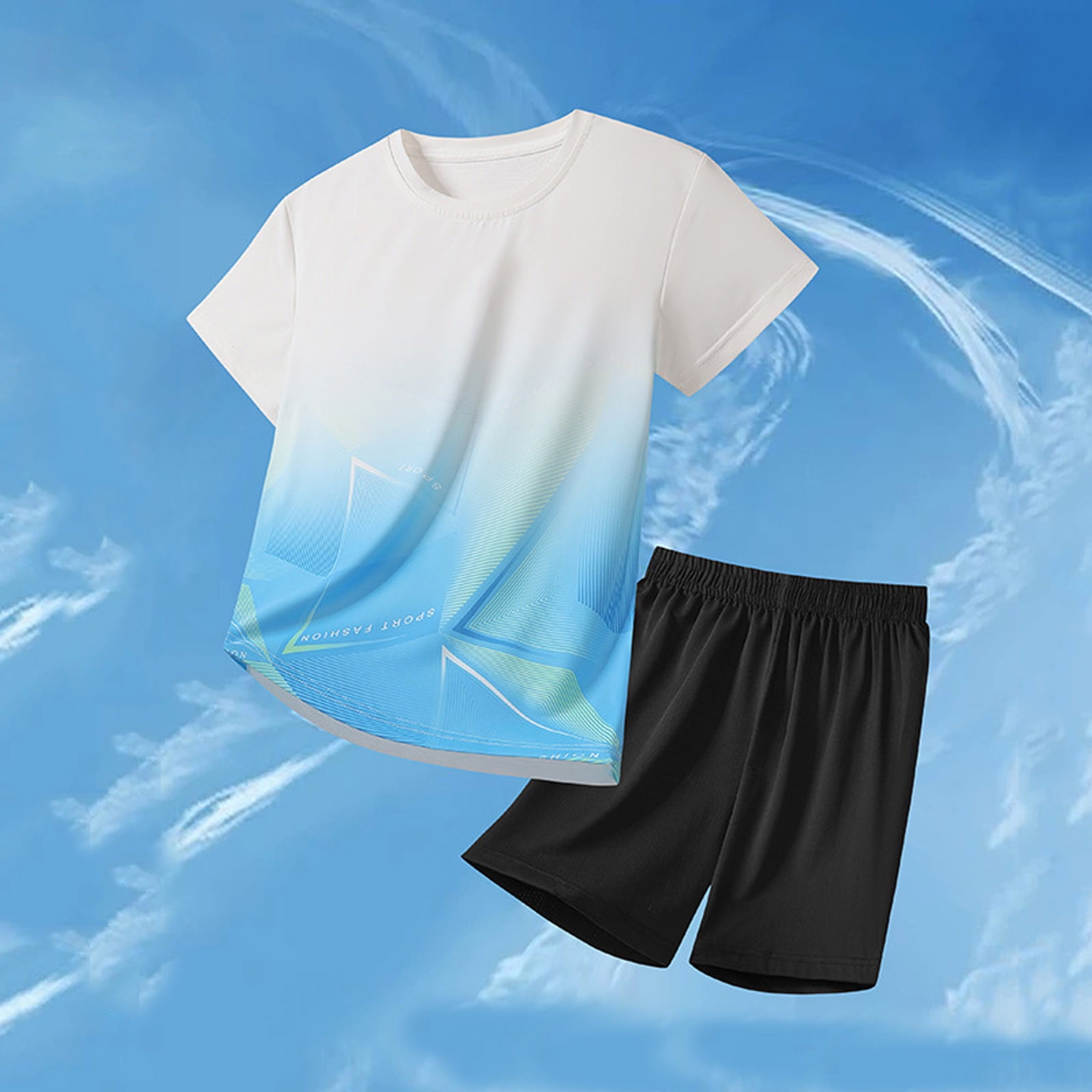 HAYIMI Toddler Kids Sports Outfit Boys Girls Summer Breathable O-Neck ...