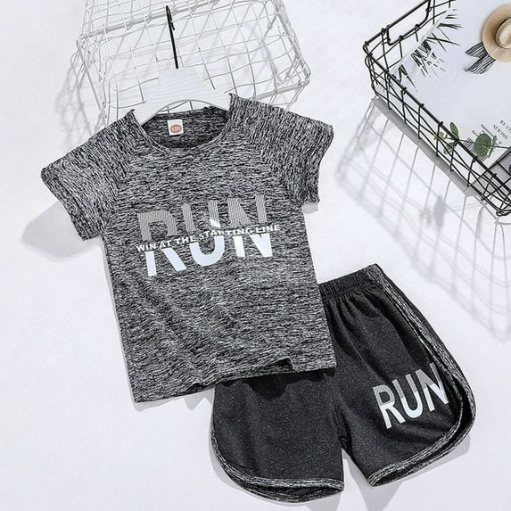 HAYIMI Toddler Kids Summer Activewear Boys Girls Sportswear O-Neck ...