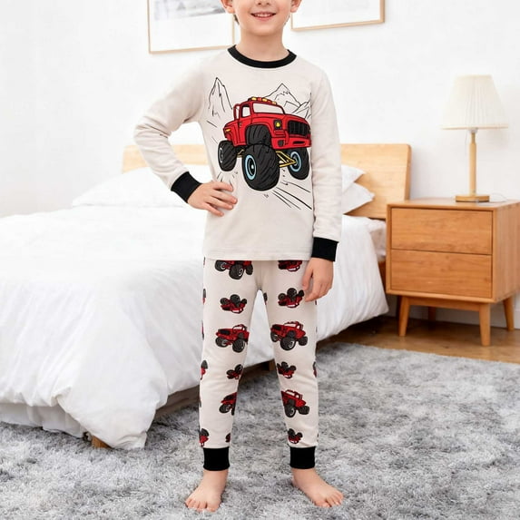 HAYIMI Toddler Outfit Sets Dinosaur And Print Boys Long Sleeve Soft Two ...