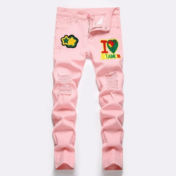 HAYIMI Toddler Pants Boys Distressed Jeans High Street Fashion Casual ...