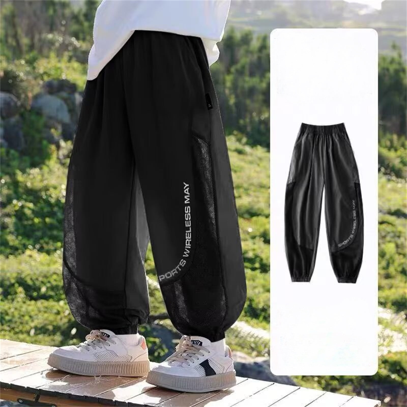 HAYIMI Toddler Pants Boys Mesh Pants Active Kids Breathable Sports ...