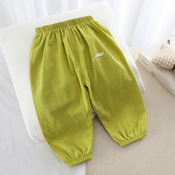 HAYIMI Toddler Pants Kids Linen Pants With Elastic Waist Long Pants ...