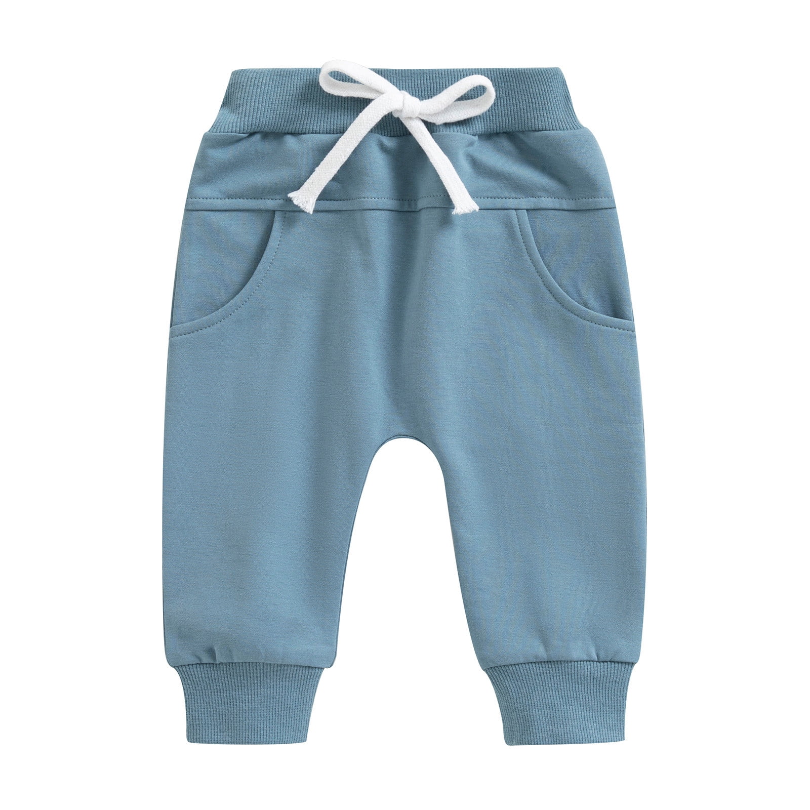 HAYIMI Toddler Pants Kids Solid Color Casual Pants Girls Boys ...