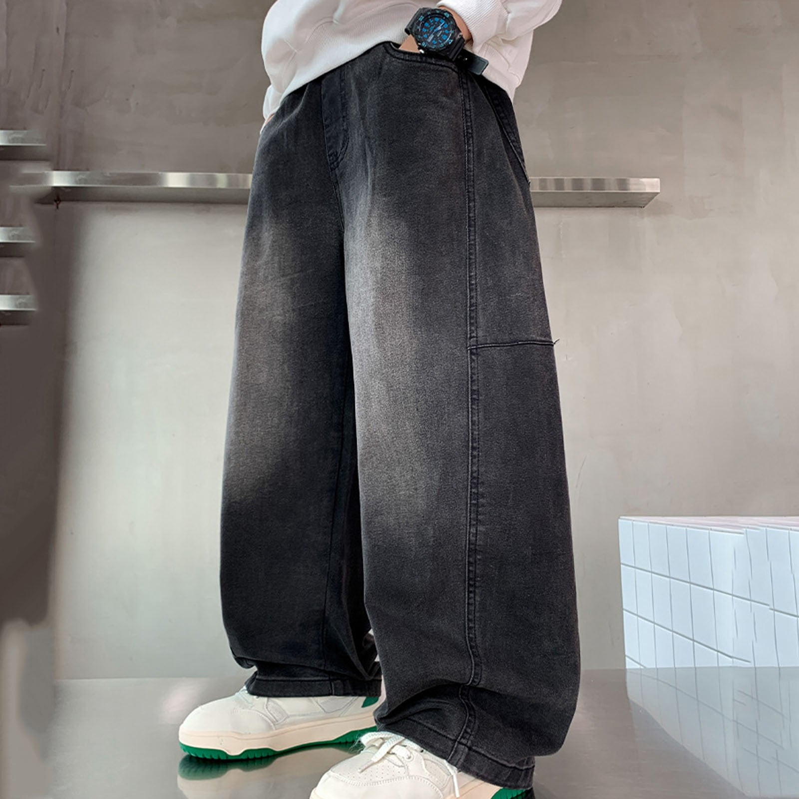 HAYIMI Toddler Pants Stylish Comfortable Boys Wide Leg Trousers For ...