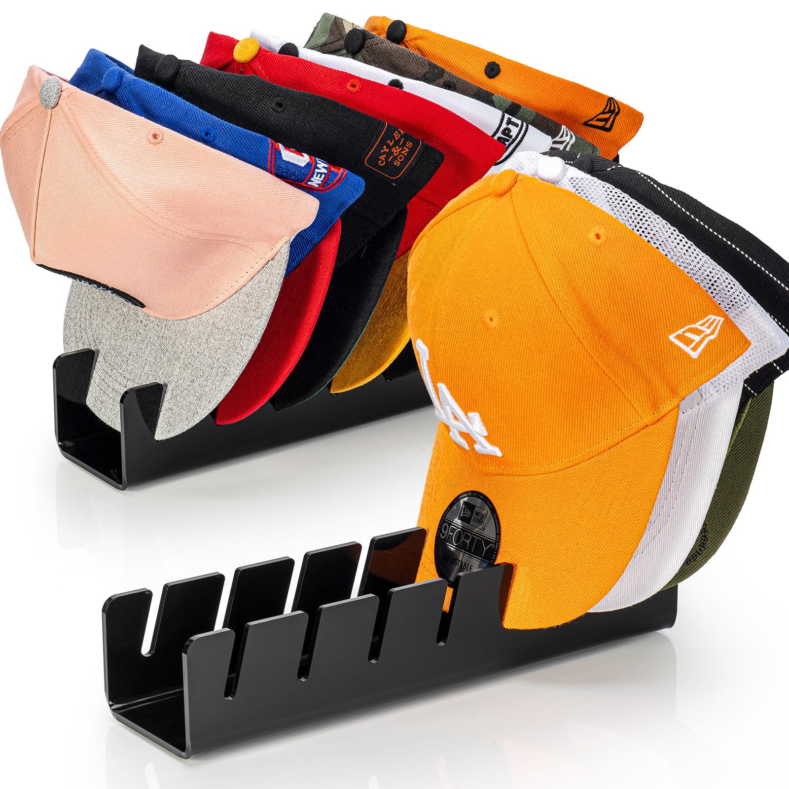 HAYVAN Hat Organizer for Baseball Caps 2 Packs, Acrylic Cap Storage ...