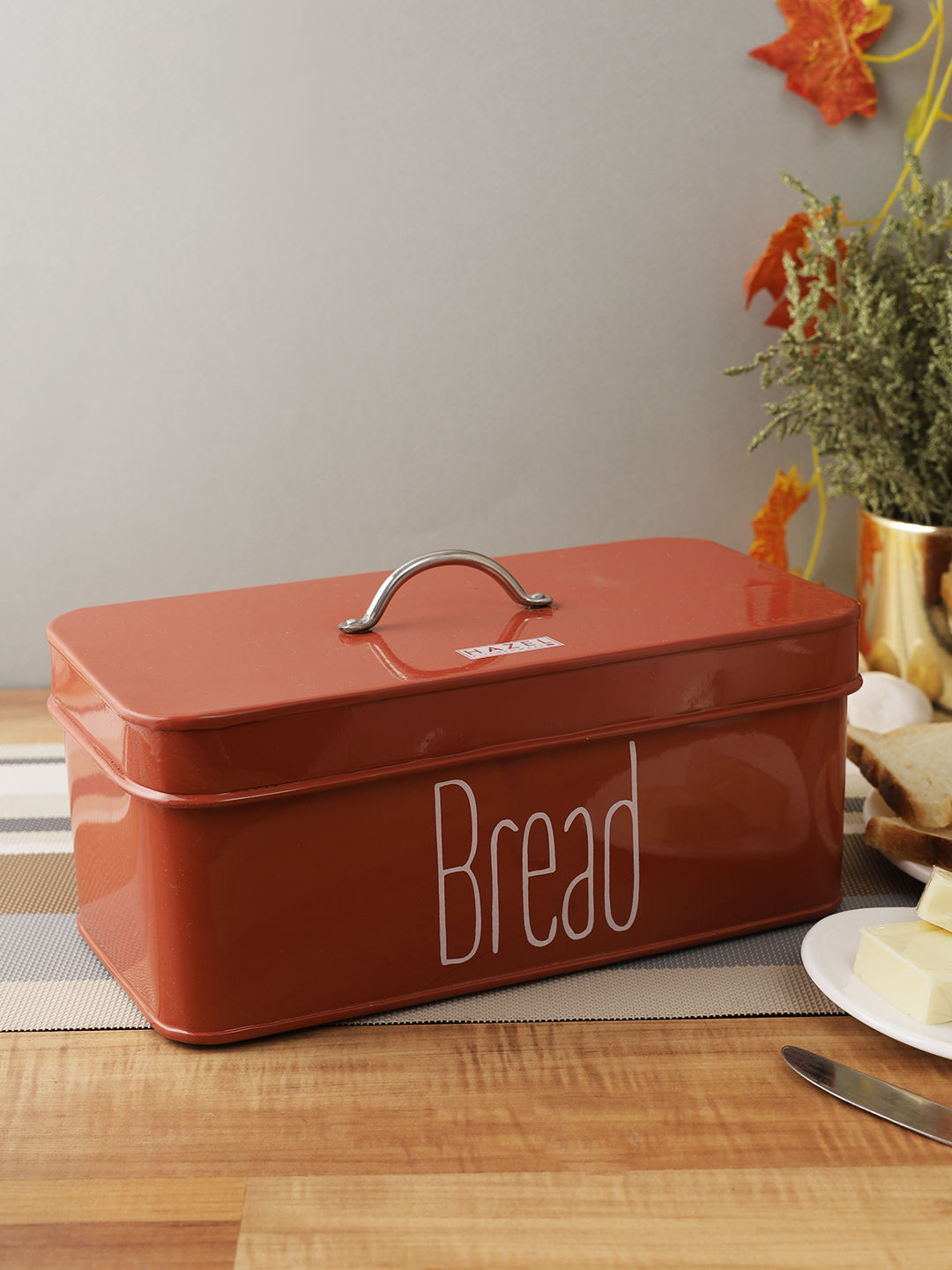 HAZEL Bread Box for Serving & Storage with Handle Lid, Food Grade ...