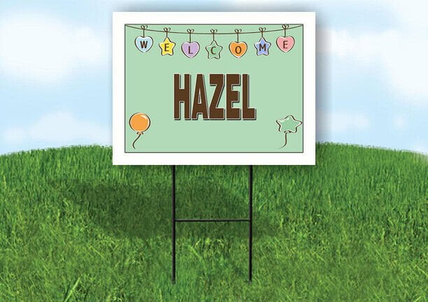 HAZEL WELCOME BABY GREEN 18 in x 24 in Yard Sign Road Sign with Stand ...