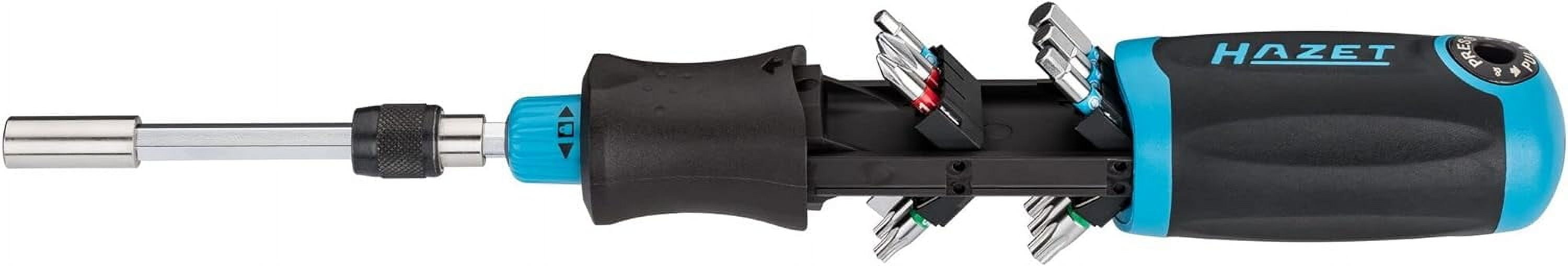 HAZET bit ratchet screwdriver 810R-4 I integrated bit holder magazine ...