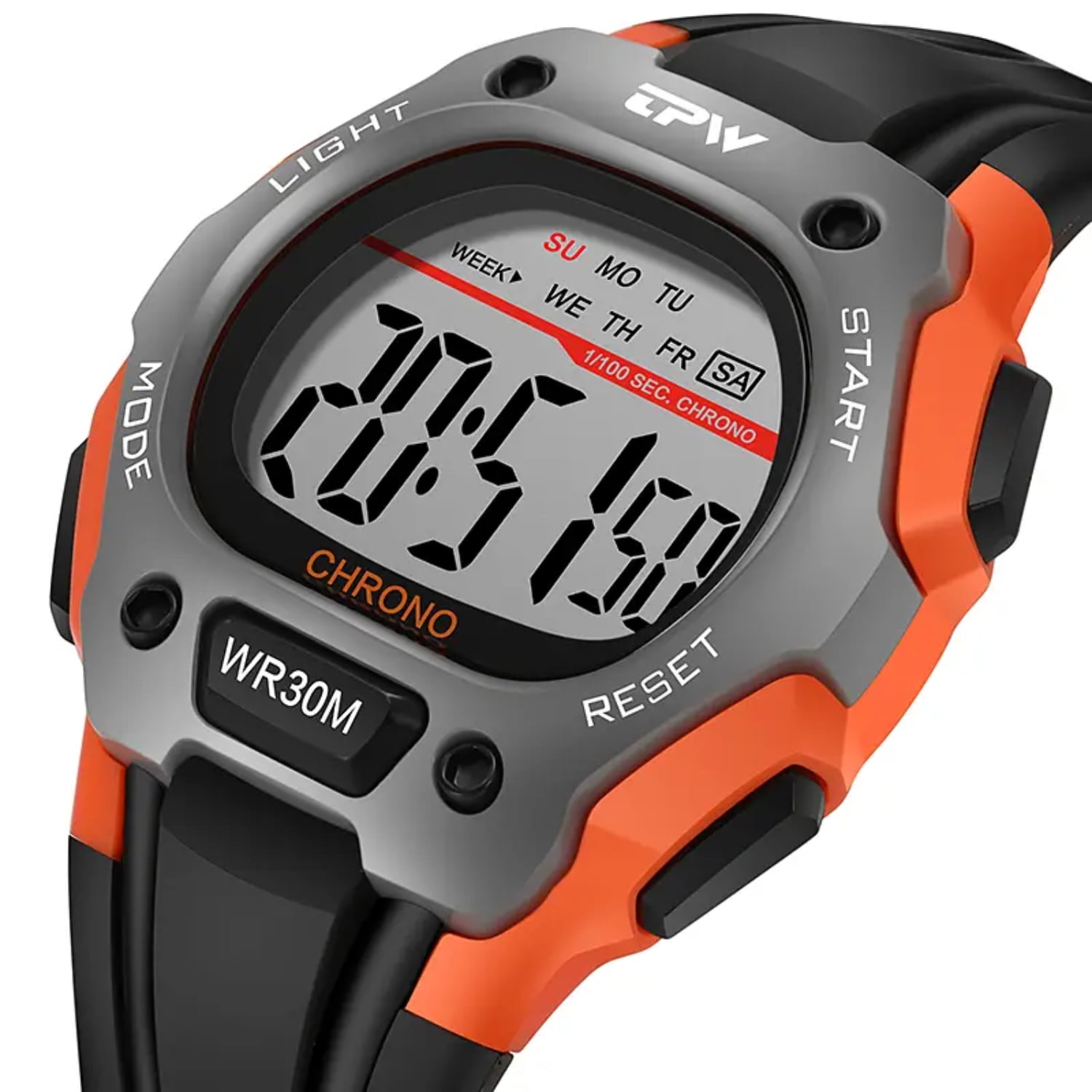 HAZHOUYUJIUKJ Water Resistant Digital Alarm Clock Unisex 39mm Watch for ...