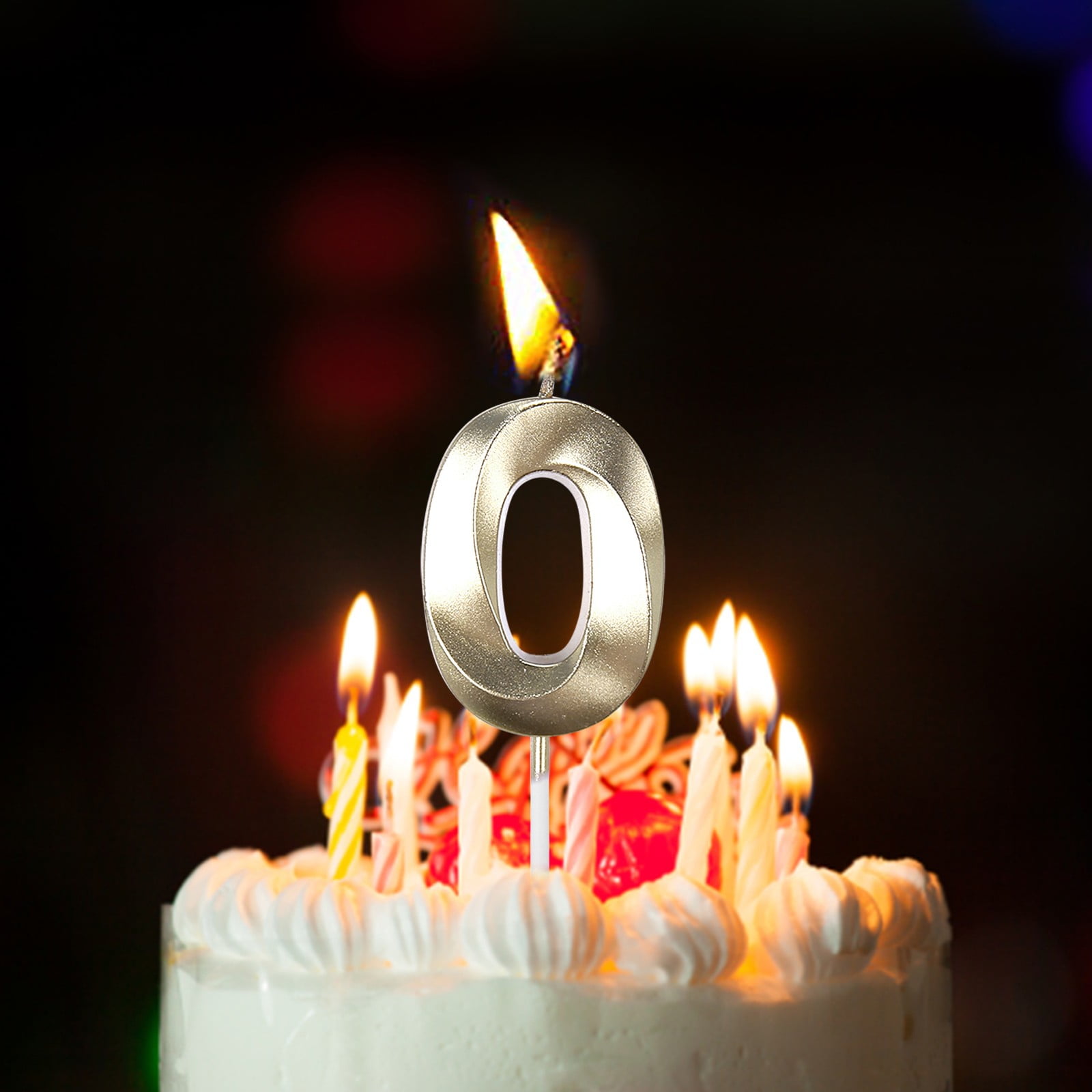 HAZIUA Birthday Candles Extended Big Number Candle Multicolor 3D Design ...