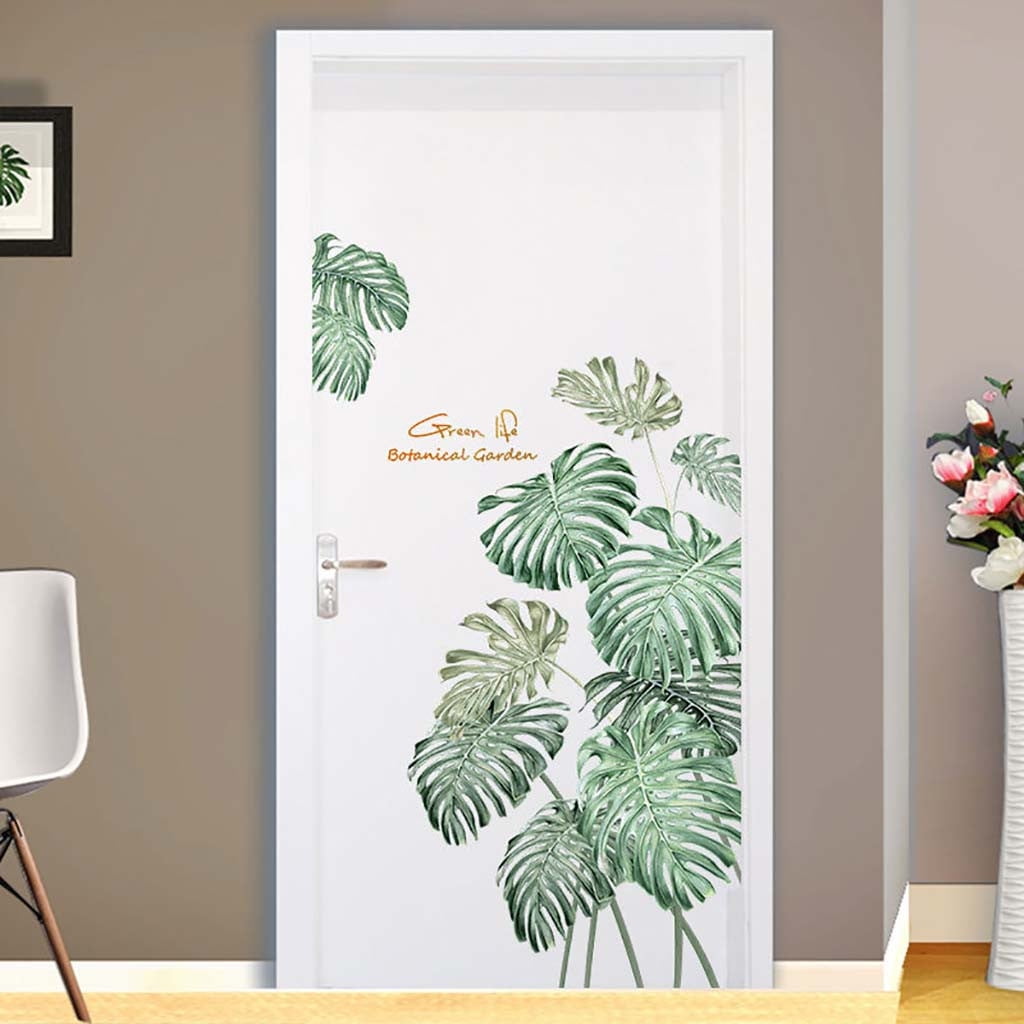 HAZIUA Under $10 DIY Vinyl Stickers Wall Leaves Mural Tropical Wall ...