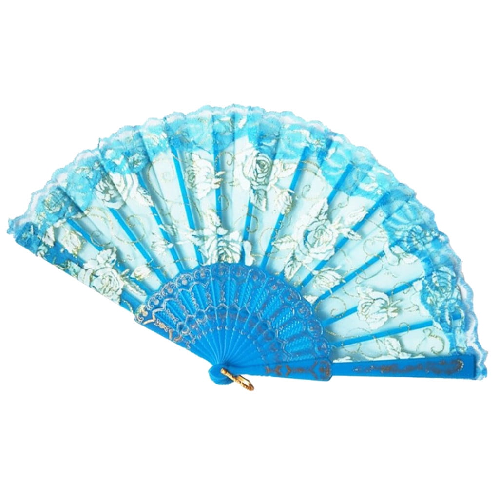 HAZIUA Under $5 Folding Fans Handheld Fans Bamboo Fans Women's Hollowed ...