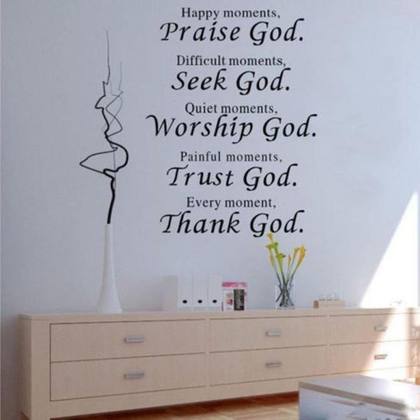 HAZIUA Wall stickers Home God Sticker DIY Wall Vinyl Decor Praise Decal ...