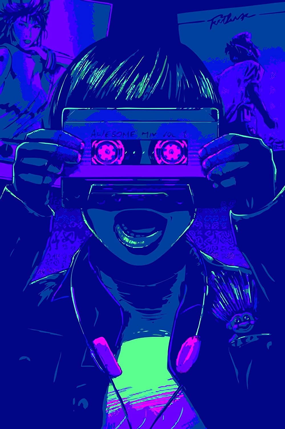 HAZZELNUT CasperMe Cassette Print Vibrant Multiolor Poster Modern ...