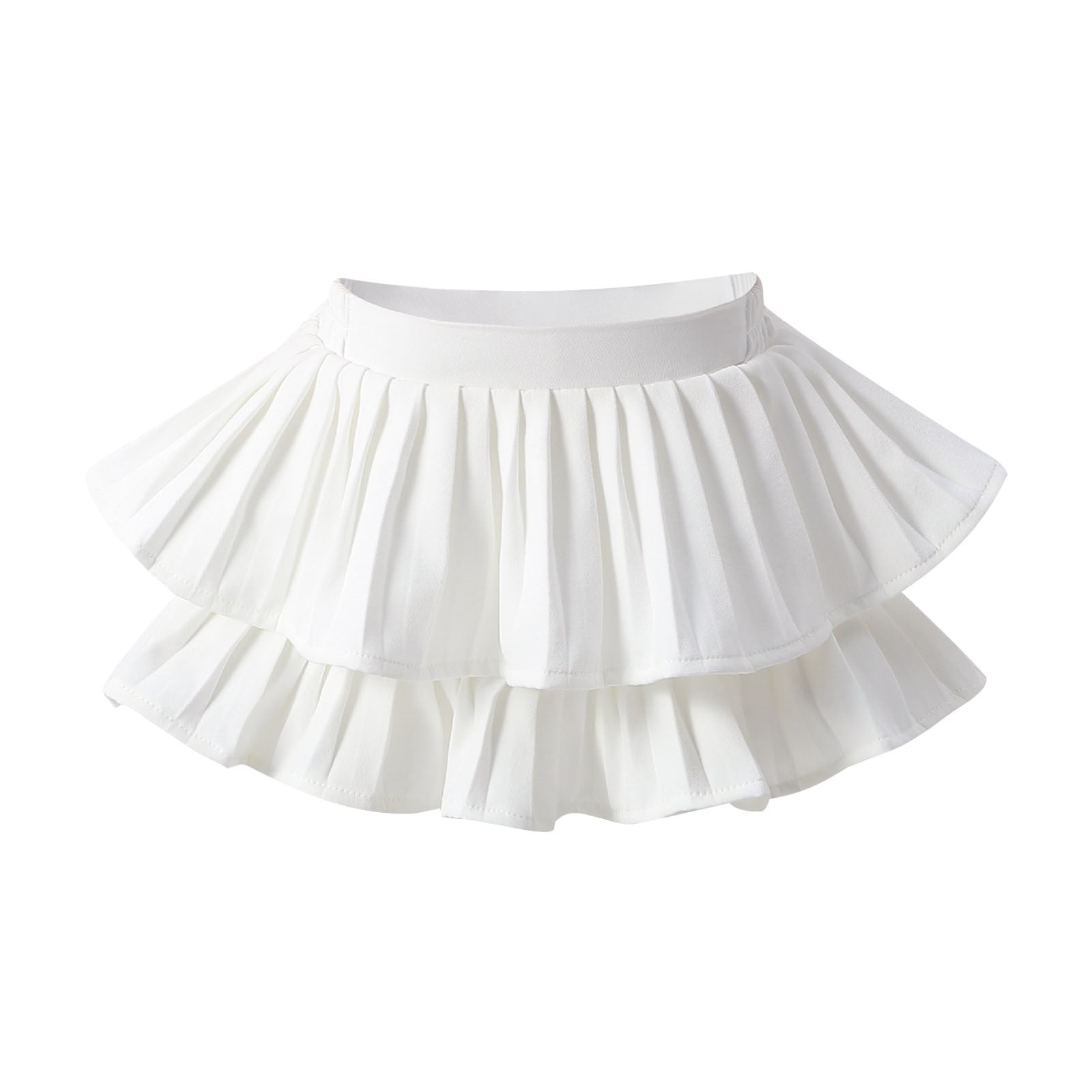 HAiming Girls Pleated Skirts Skorts Kids Summer Smocked Waist Cute ...
