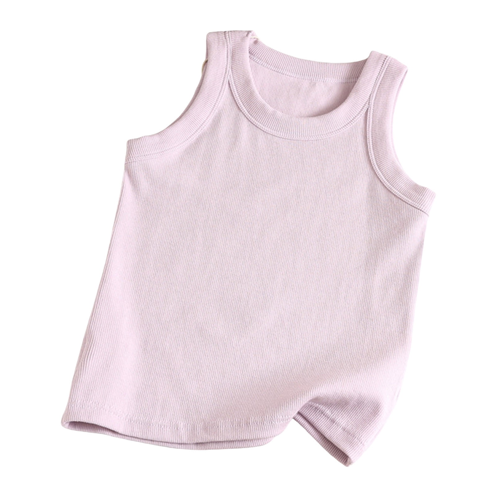 HAiming Kids Cami Boys Girls Solid Tank Tops T-Shirts Cotton ...