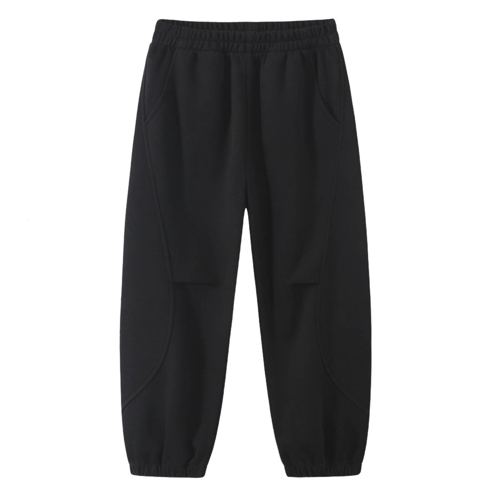 HAiming Kids Sweatpants Straight Wide Leg Winter Running Casual Lounge ...