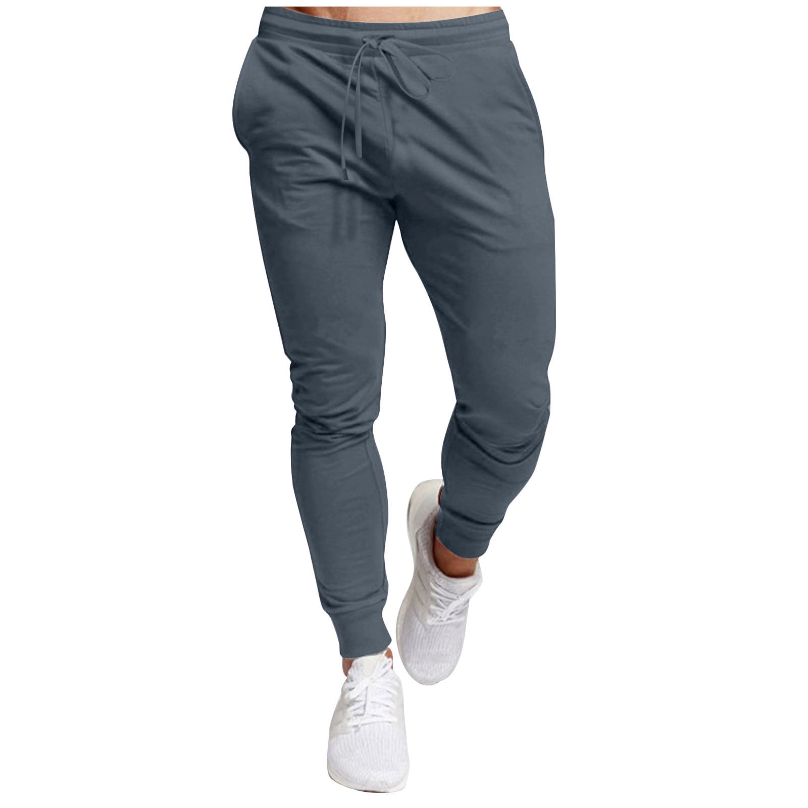 HAiming Men Sport Pants Foot Binding Casual Stretch Breathable Running ...