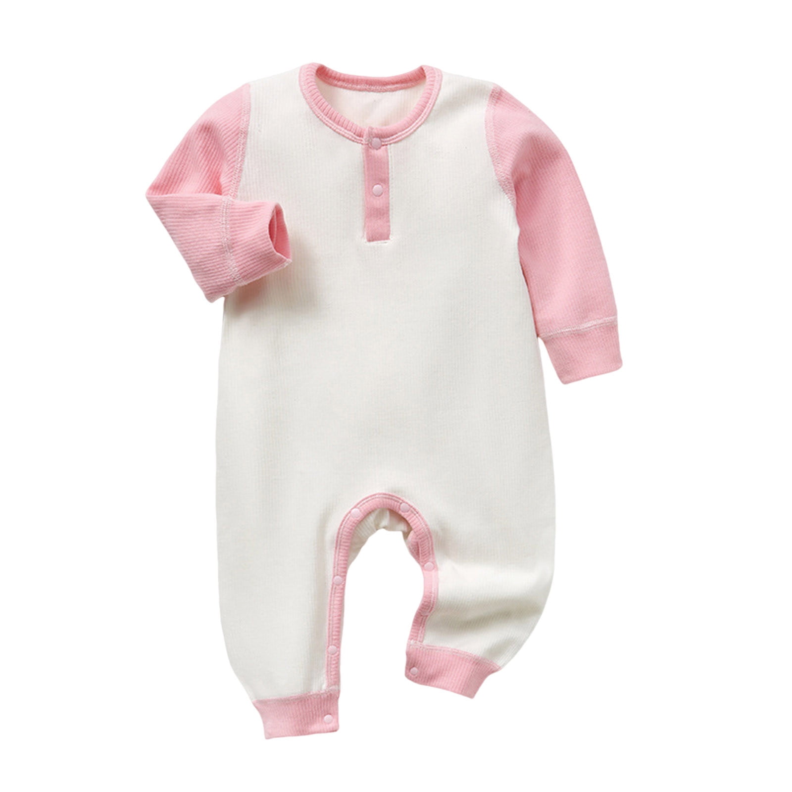 HAiming Newborn Boys Girls One Piece Cotton Knit Romper with Long ...