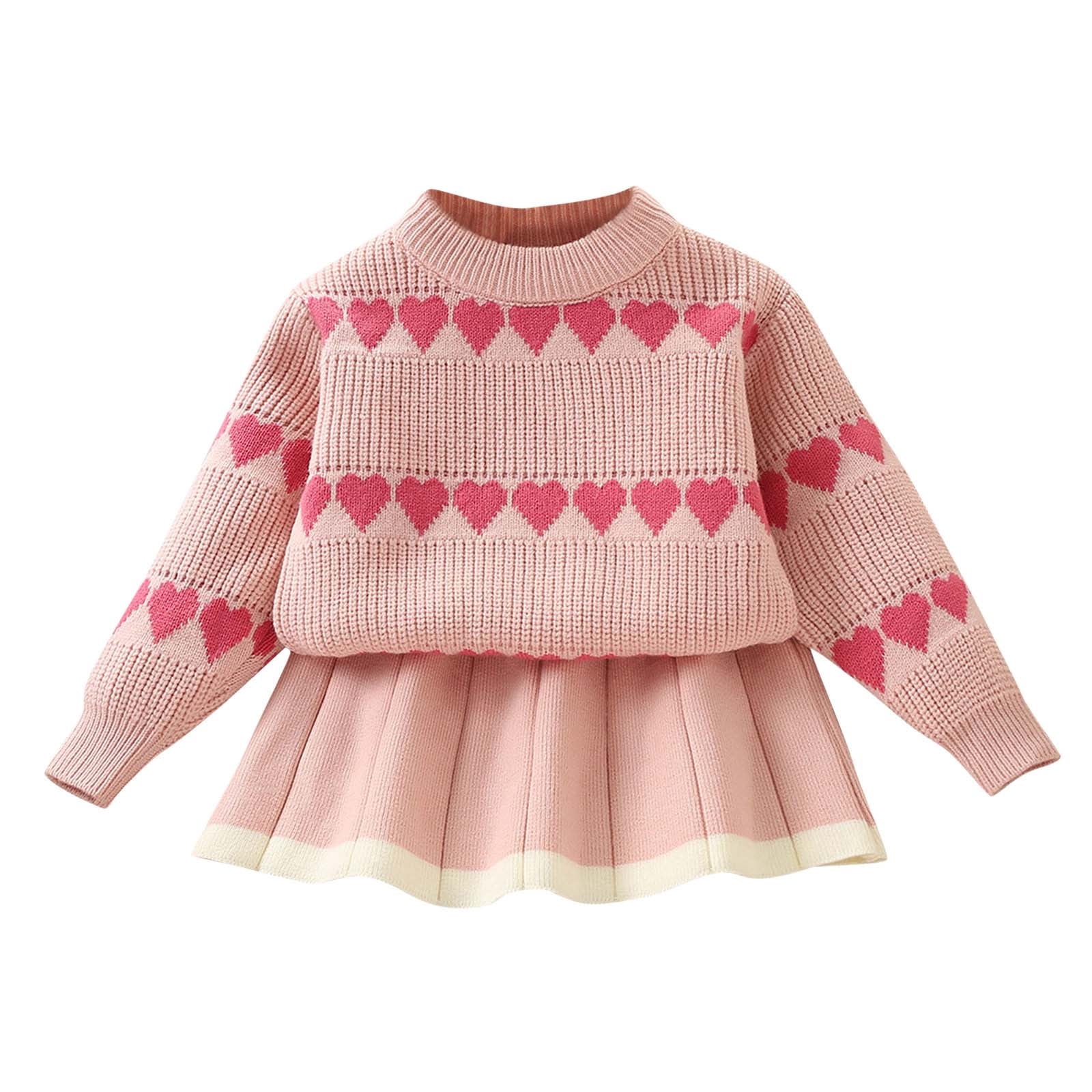 HAiming Toddler Girls Clothes Long Sleeve Pullover Knit Sweater and ...