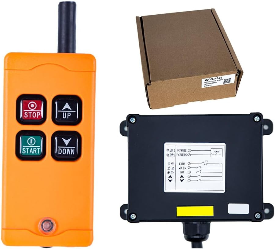 HB-2S Industrial Wireless Crane Remote Control 12V 24V Lift Hoist Radio ...