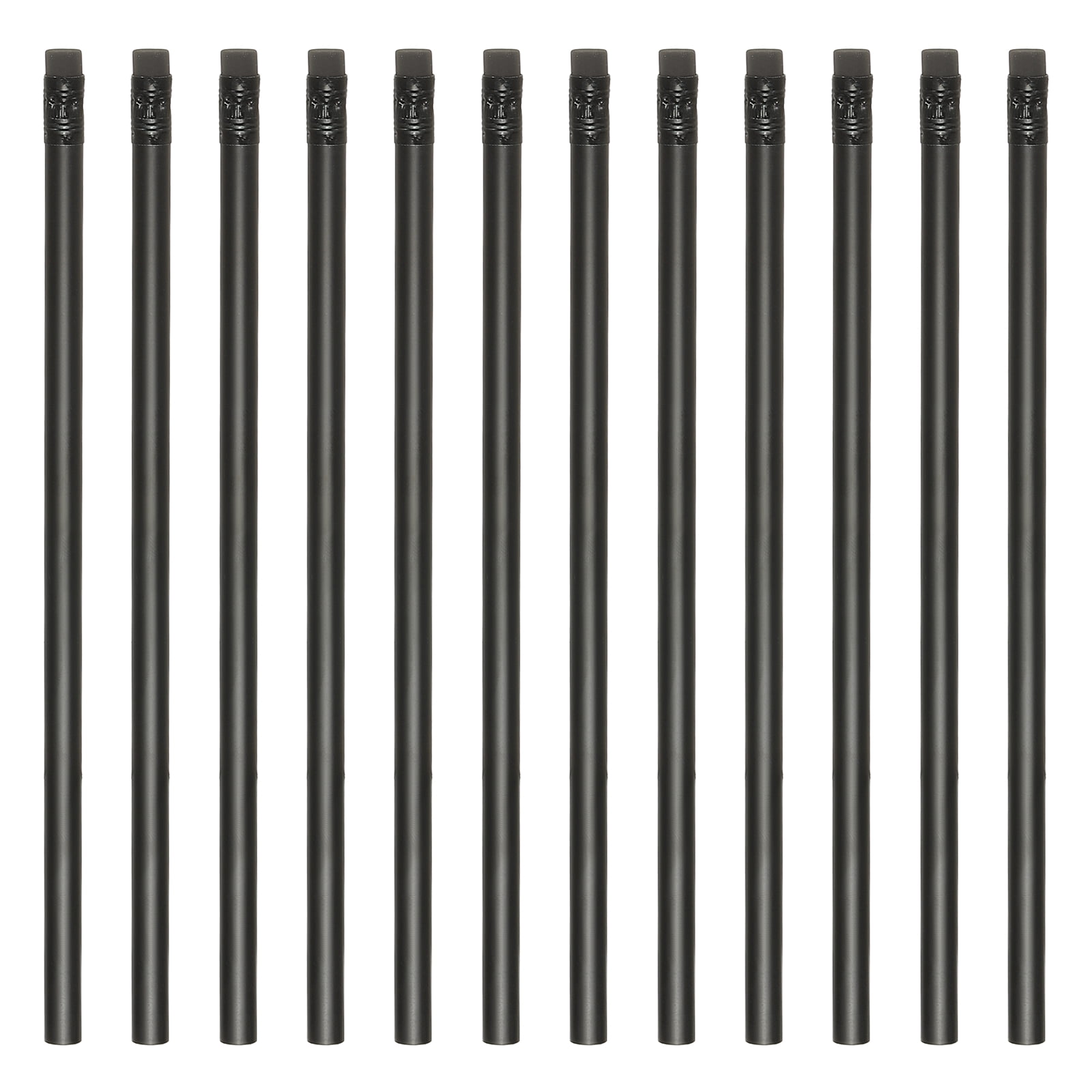 HB Graphite Pencil, 12 Pack Round Wooden Pencil with Eraser for Office ...
