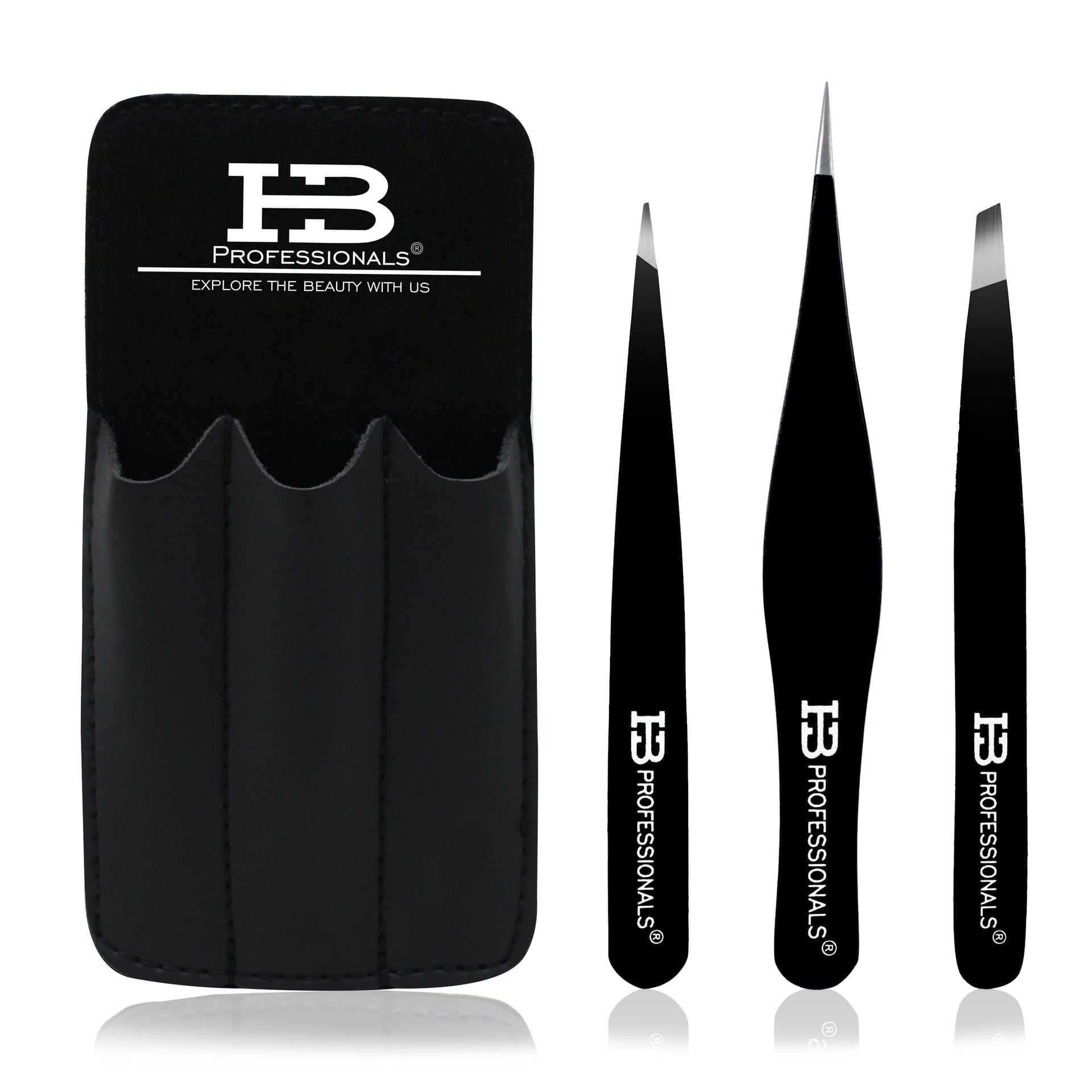 HB Professionals Tweezers Set With Case - Premium Stainless Steel ...