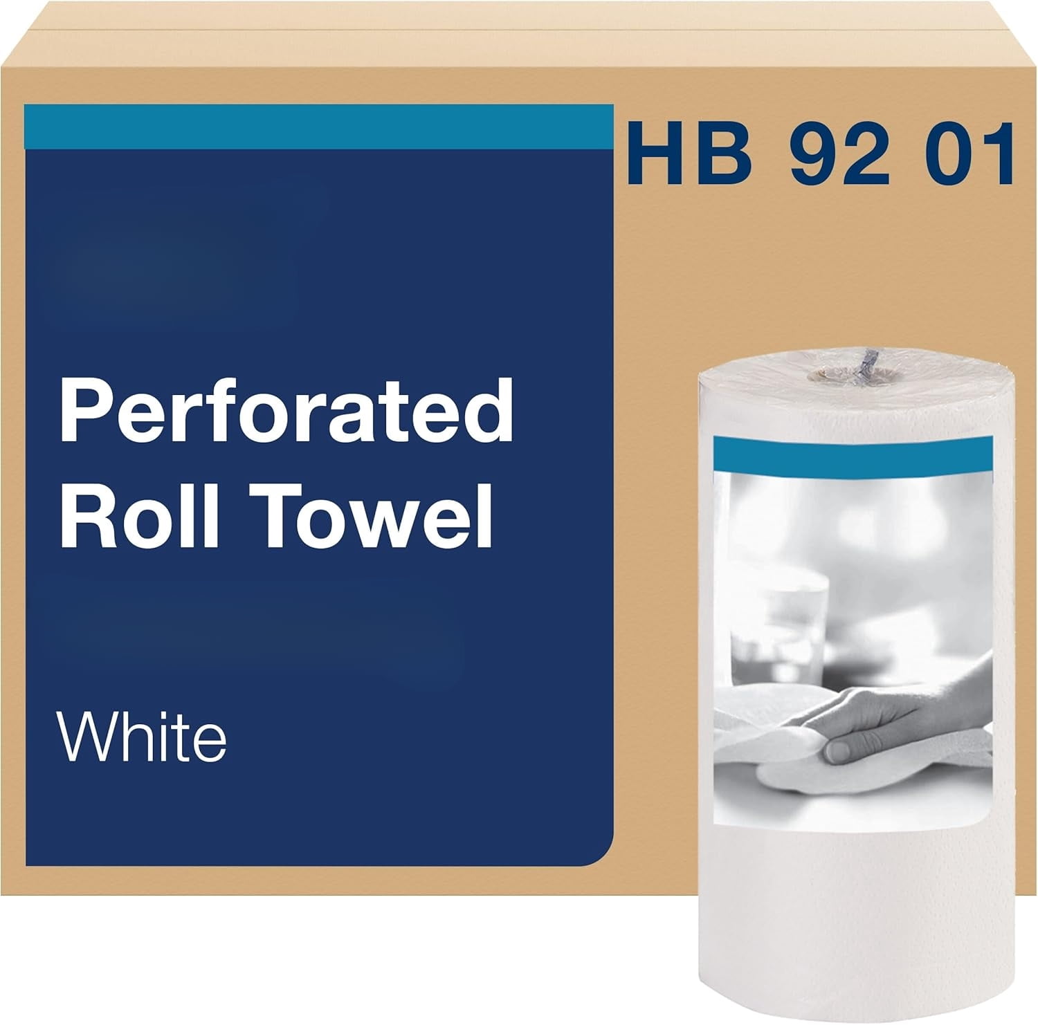 HB1995A Perforated Paper Towel, White, Universal, 2-Ply, Case of 12 ...
