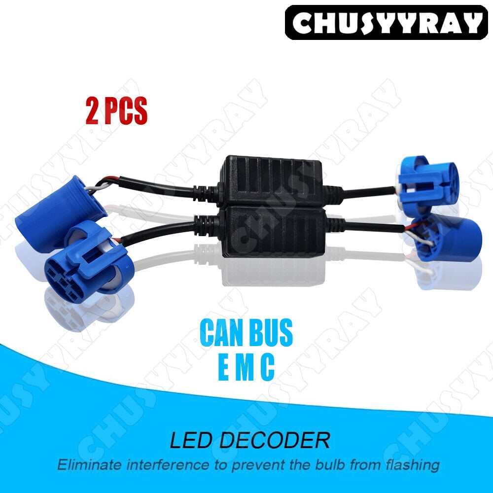 2x 9007 LED Headlight Canbus Error Free Decoder Anti Flicker Flash ...