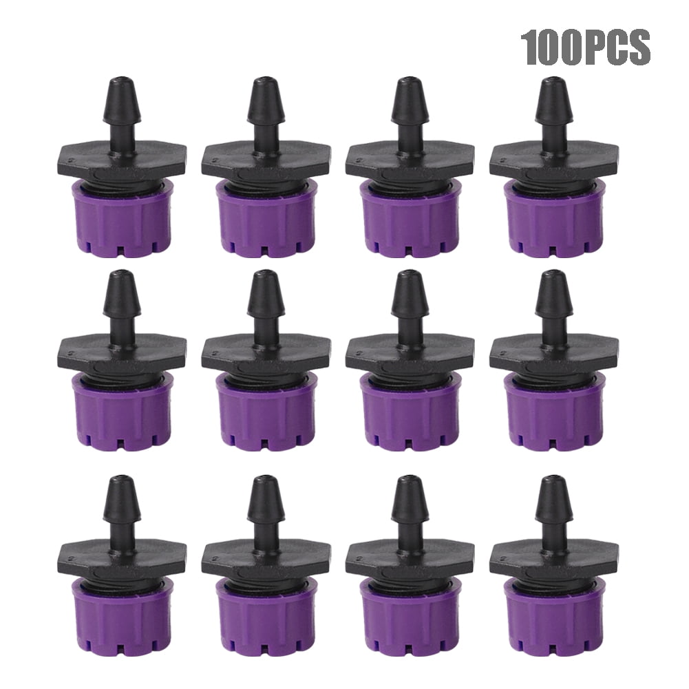 HBASD 100pcs Adjustable Drip Irrigation Spray Emitters, Water Droppe ...